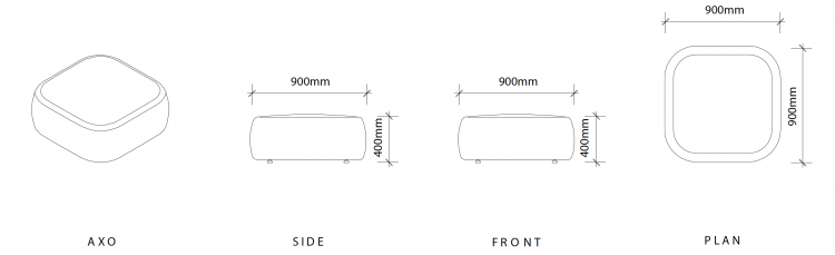 Firkant | Poufs | Complements lounge chairs and sofas | Icons of Denmark